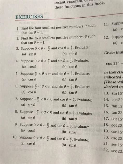 Solved Secant Cosecant These Functions In This Book Chegg