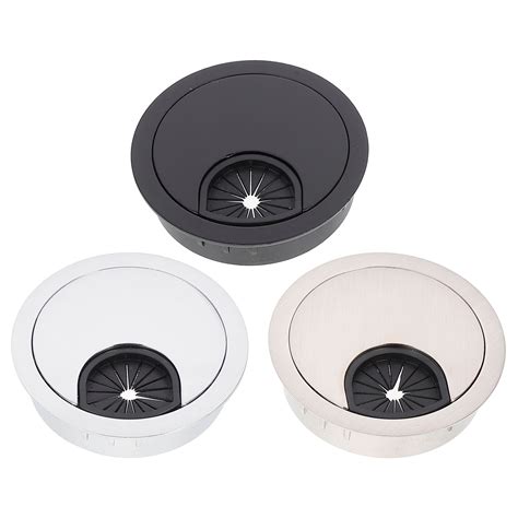 Worgeous 3 Pcs Wire Organizer Table Cable Hole Lids Tack Ties Office