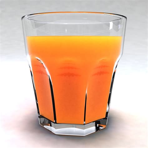 오렌지 주스 유리 3d 모델 12 3ds Blend Lwo Max Obj Xsi Free3d