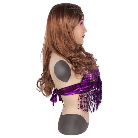 Female Face Realistic Silicone Head Mask With Boobs For Cosplay Costume Halloween Party