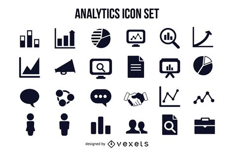Chart And Analytical Business Icons Pack Vector Download