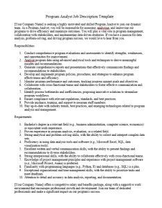Program Analyst Job Description, Roles, Responsibilities, and Required Skills