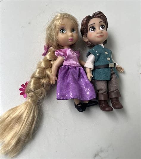 Disney Tangled Princess Rapunzel And Flynn Rider Mini Doll 5 “ £2500