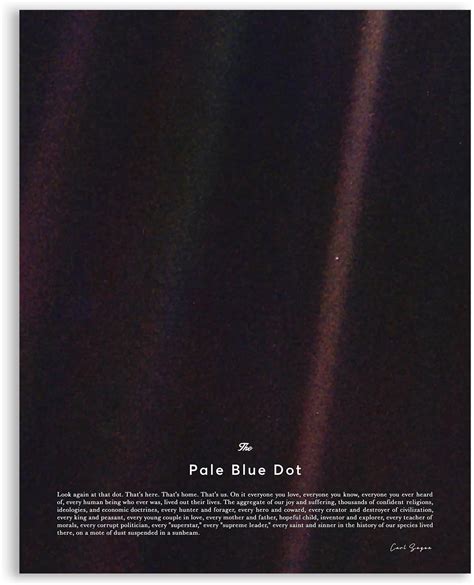 5m Box Voyager 1 Pale Blue Dot Poster Gloss Finish Print
