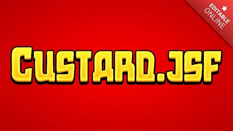 Custardjsf Fun Yellow 3d Text Effect Generator