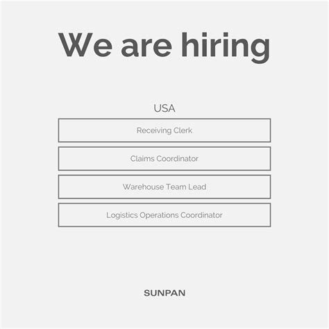 Step Into Your Next Opportunity With Sunpan 🇺🇸 📢 Were Growing Our… Sunpan