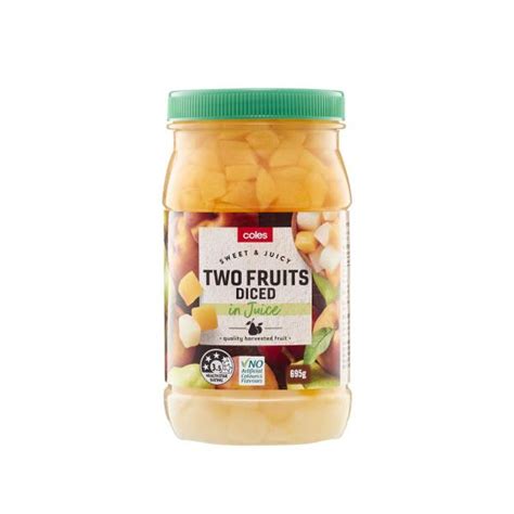 Buy Coles Two Fruits In Pear Fruit Juice 695g Coles