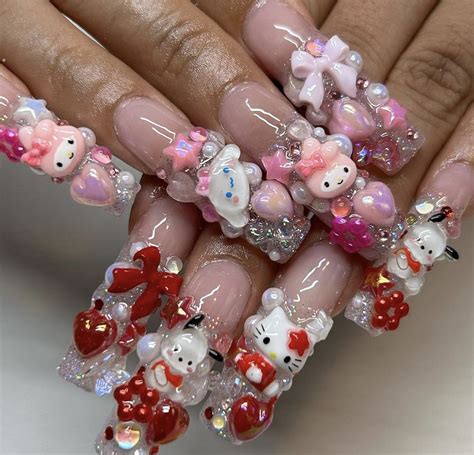 Pin By Ari Higa On Colors Wow Nails Long Cute Nails Rhinestone Nails