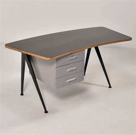 Important Jean Prouvé Curved Compass Desk France 1953 223625