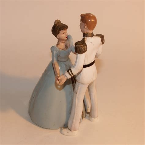 Wells Brimtoy Clockwork Dancing Cinderella And Prince Charming Antique