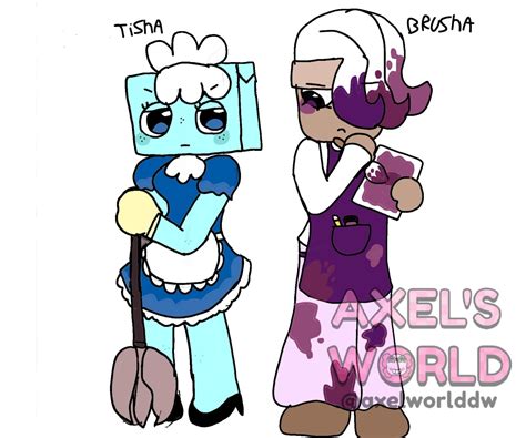 Tisha And Brusha In My Style Axelworlddw In Dandys World Ocs On Tumblr