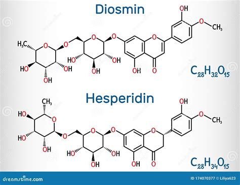Hesperidin Diosmin Flavonoid Molecule Flavanone Glycoside Drugs For