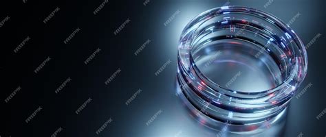 Premium Photo Abstract Futuristic Ring Shape Technology Background