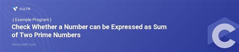 C Program To Check Whether A Number Can Be Expressed As Sum Of Two