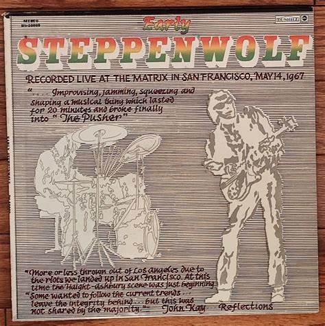 Steppenwolf Early Steppenwolf Live At The Matrix 1972 Vinyl Album