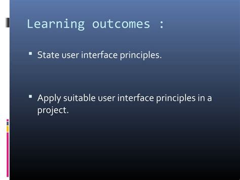 Multimedia User Interface Principles Ppt