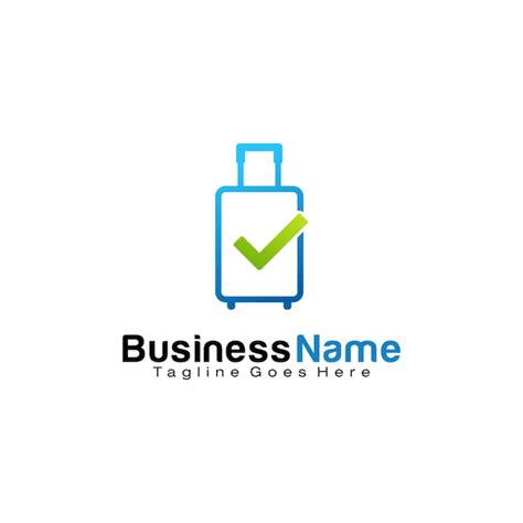 Premium Vector Check Travel Logo Design Template