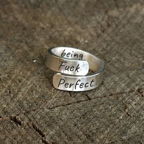 Fuck Being Perfect Ring Awareness Outlet