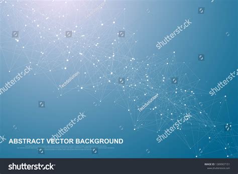 Big Data Visualization Social Network Business Stock Vector Royalty