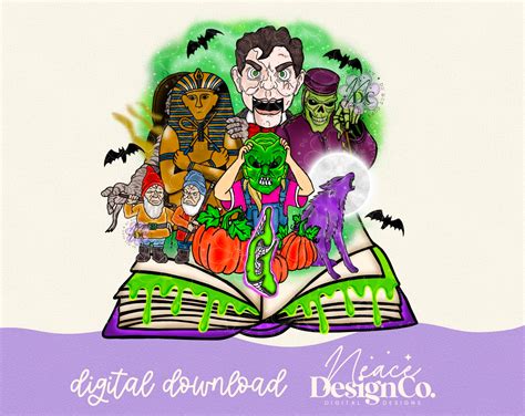 Goosebumps Book Character Collage Digital Png Neace Design Co