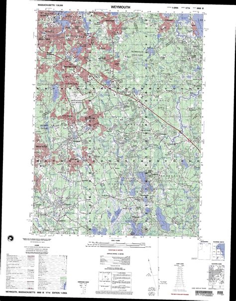 Weymouth Massachusetts Military 150000 Map Mytopo Map Store