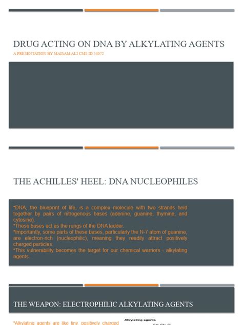 Drug Acting On Dna By Alkylating Agents Pdf Dna Cancer