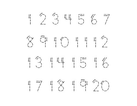 Traceable Number Worksheets Activity Shelter