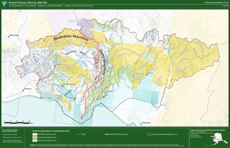 Alaska Gmu 22b Federal Subsistence Hunt Map By Bureau Of Land