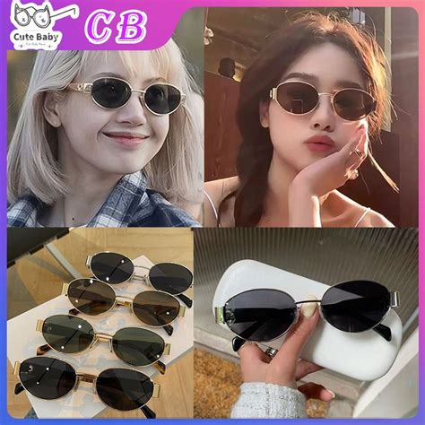 Jual Kacamata Hitam Oval Kacamata Hitam Pelindung Matahari Fotografi Jalanan Wanita Gaya Baru