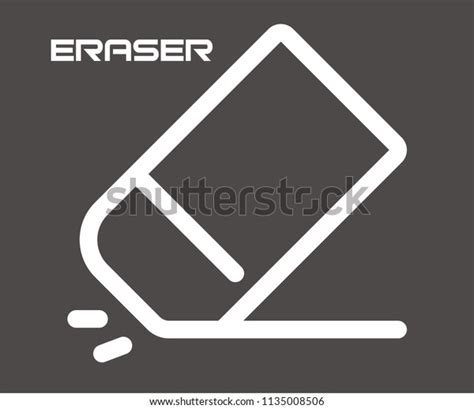 Eraser Button Vector Icon Stock Vector Royalty Free 1135008506