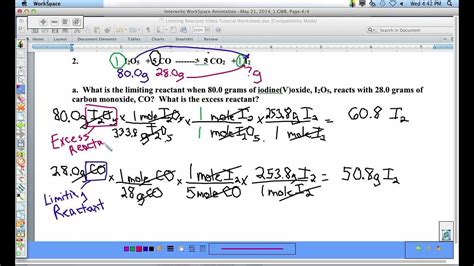 Limiting Reactant Tutorial 2 Youtube