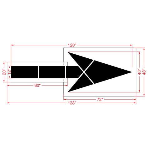 120 Mutcd Straight Arrow Stencil 1 800 Stencil