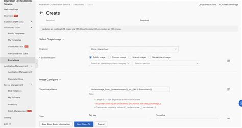 use images to update ecs instances in oos cloudops orchestration