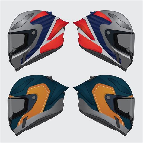 Premium Vector Sports Racing Helmet Template Vector Design