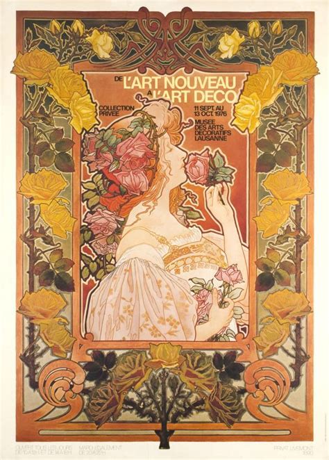 1976 Lausanne Exposition De Lart Nouveau à Lart Déco Swiss Vintage
