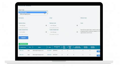 Viewmanage Referral Codes Runsignup