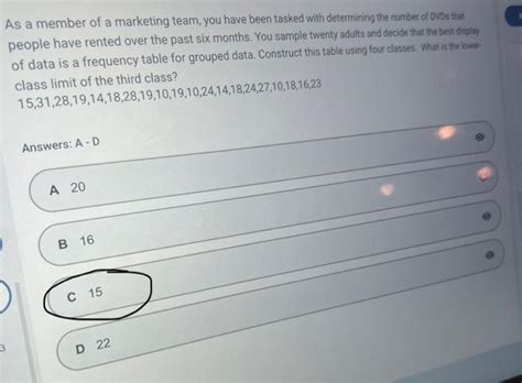 Solved As A Member Of A Marketing Team You Have Been Tasked