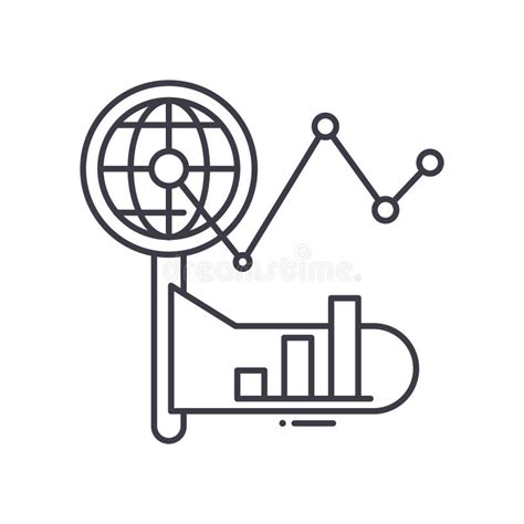 Research Concept Icon Linear Isolated Illustration Thin Line Vector