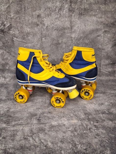 Retro Impag Rolschaatsen Blauwgeel Kringwinkel