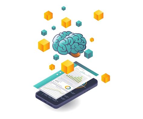 Premium Vector Smartphone Data Analysis In Ai Blockchain Technology
