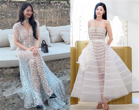 신민아 전지현 각선미 드러난 시스루 드레스 패션 과감해