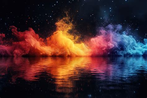 An Artistic Splash Effect Rendered On A Black Background For Dramatic Emphasis Stock Image