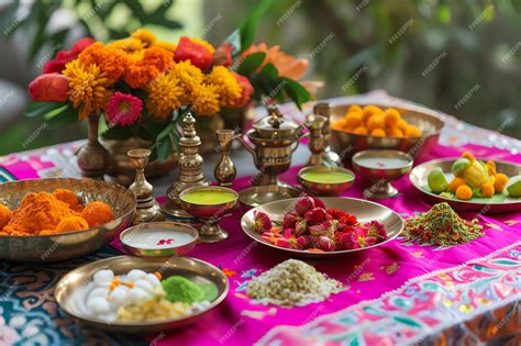 Premium Photo Temple Or Puja Setup For Teej Rituals Teej Indian Festival