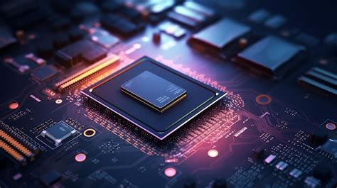 Premium Photo It Information Technology Concept Motherboard Processor 3d