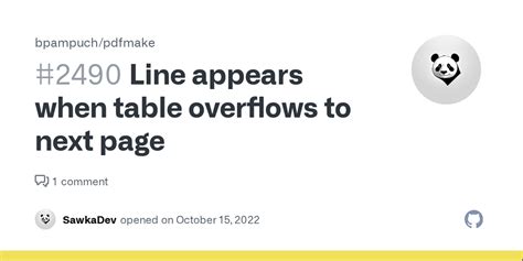 Line Appears When Table Overflows To Next Page · Issue 2490 · Bpampuchpdfmake · Github