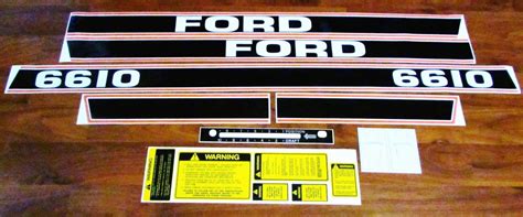 Ford Tractor 6610 Decals Set With Caution And Shift Decals