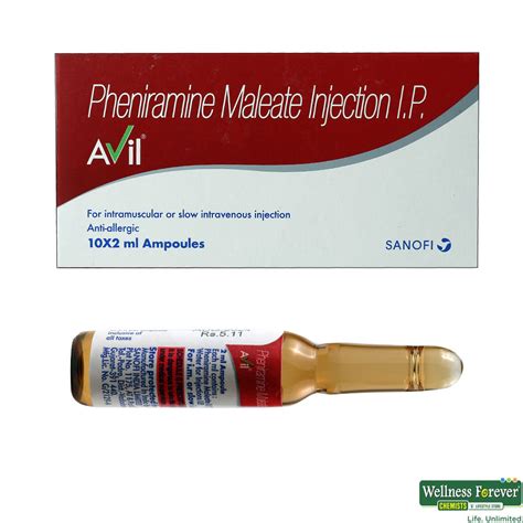 Buy Avil Injection 2 Ml Ampoule Online At Best Prices Wellness Forever