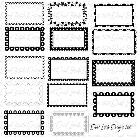 Cute Rectangle Frames For Cricut Scrapbooking And Clip Art Etsy