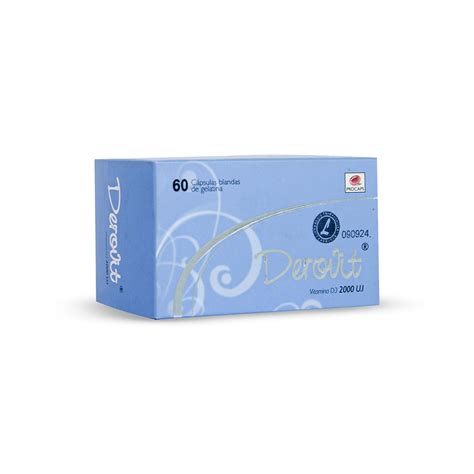 Derovit Vitamina D3 2000ui X 60 Gelcaps Farmacias Ave Fenix