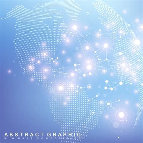 Big Data Complex World Globe Graphic Abstract Vector Image